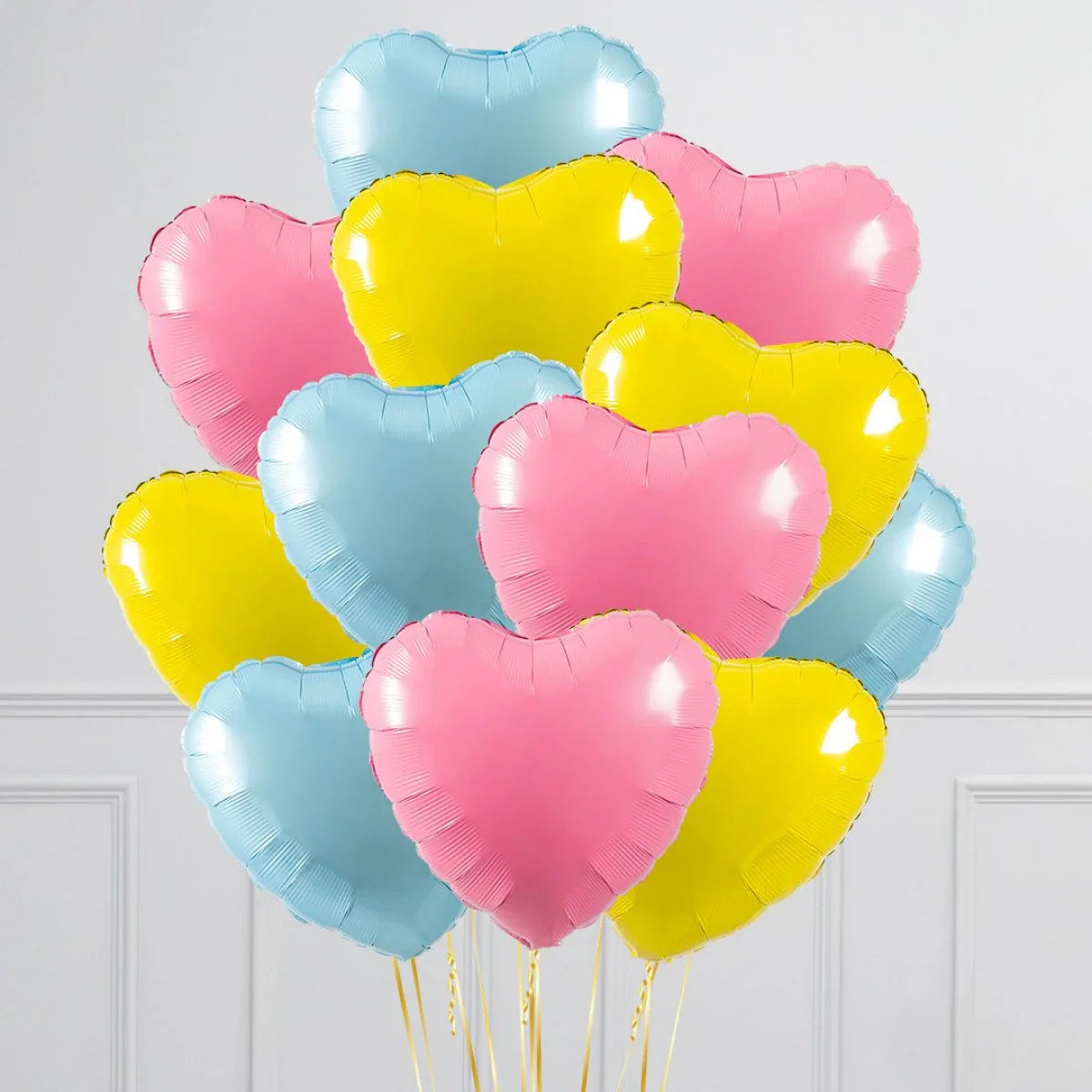 Pastel Rainbow Heart Balloon Bunch Dubai | Helium Foil Balloons ...